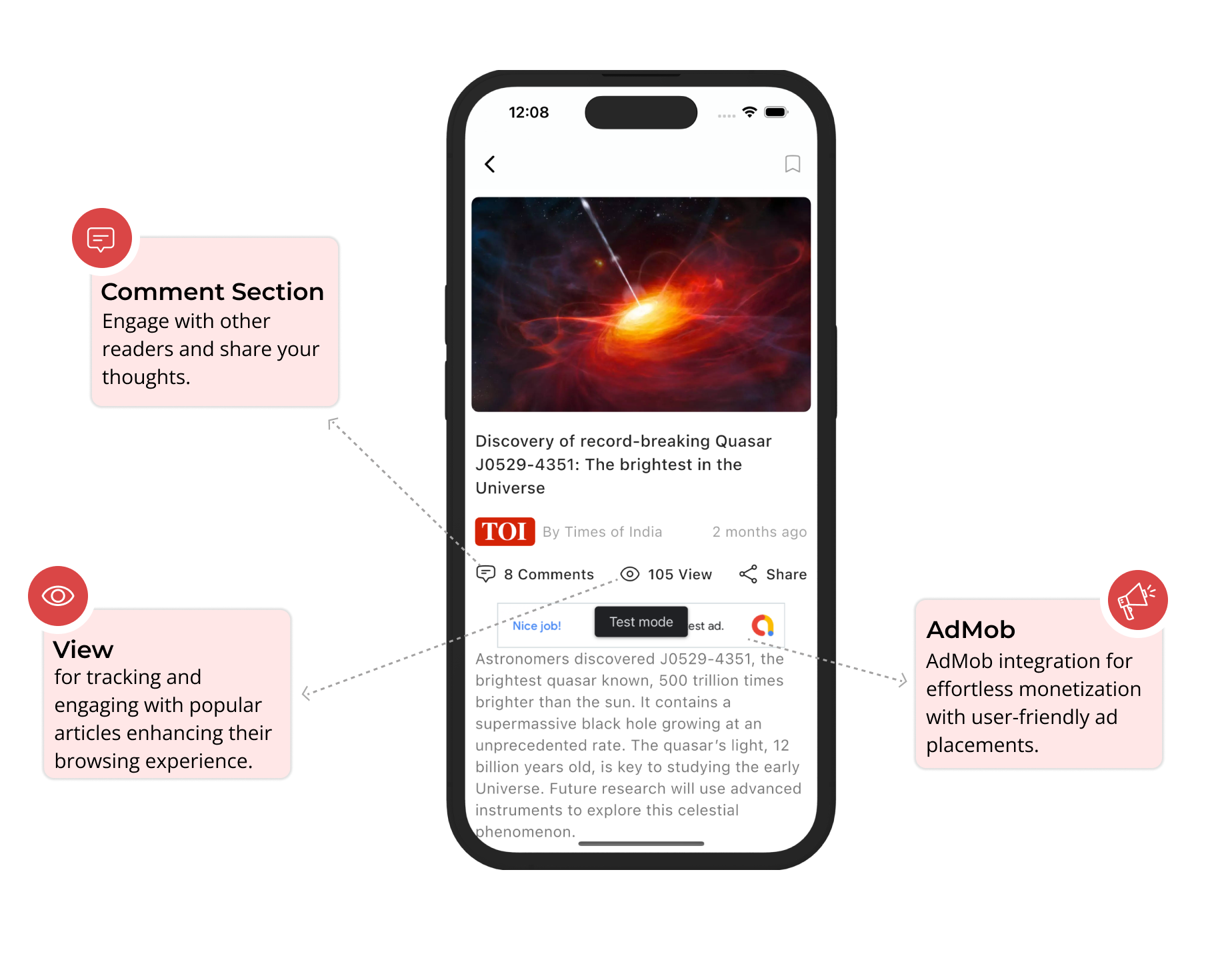 News Hunt - Flutter News app for Android and iOS with Laravel Admin Panel by infinitietech